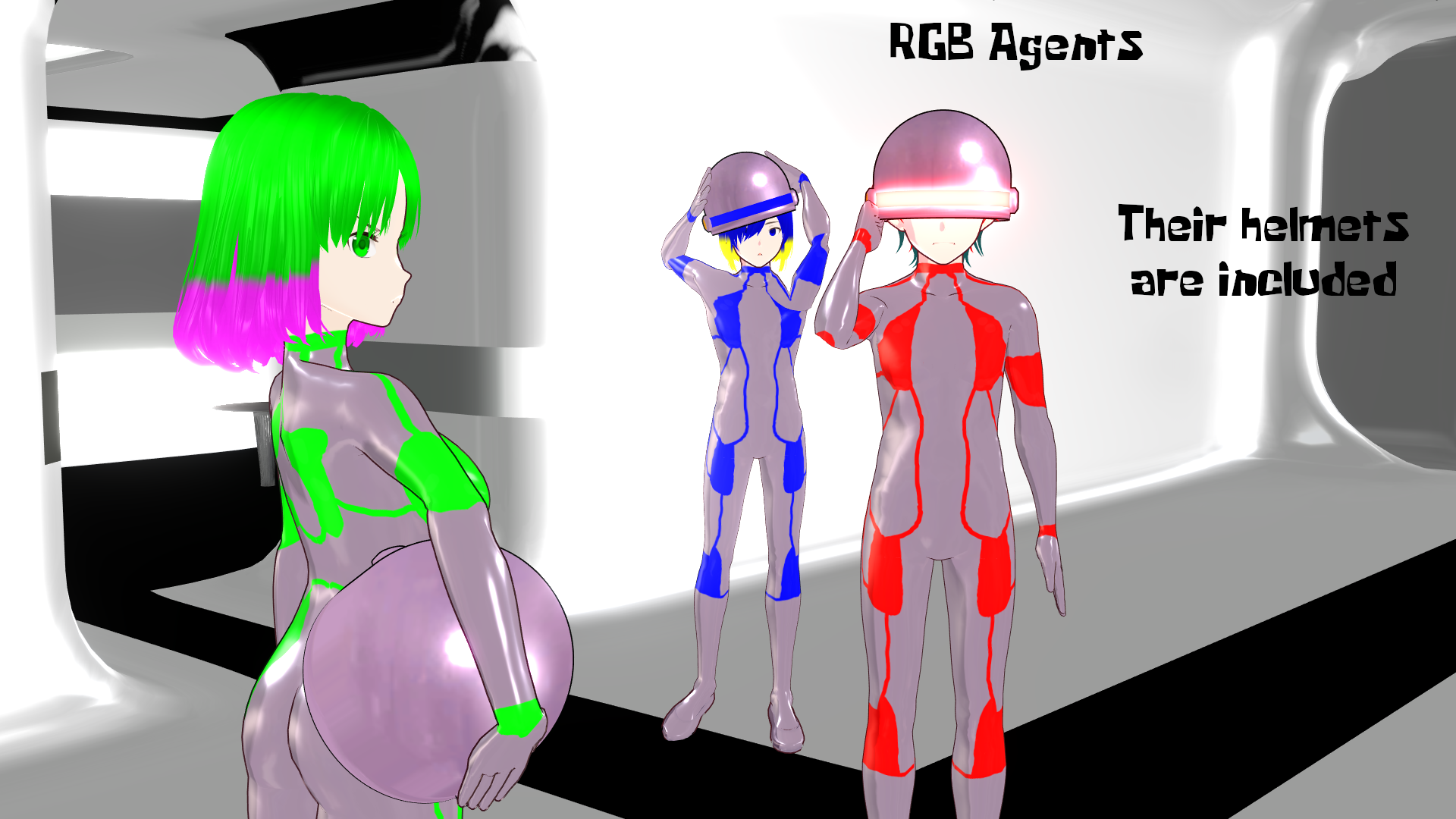 MMD Model Release: The RGB Agents by MonadoBoy16 on DeviantArt