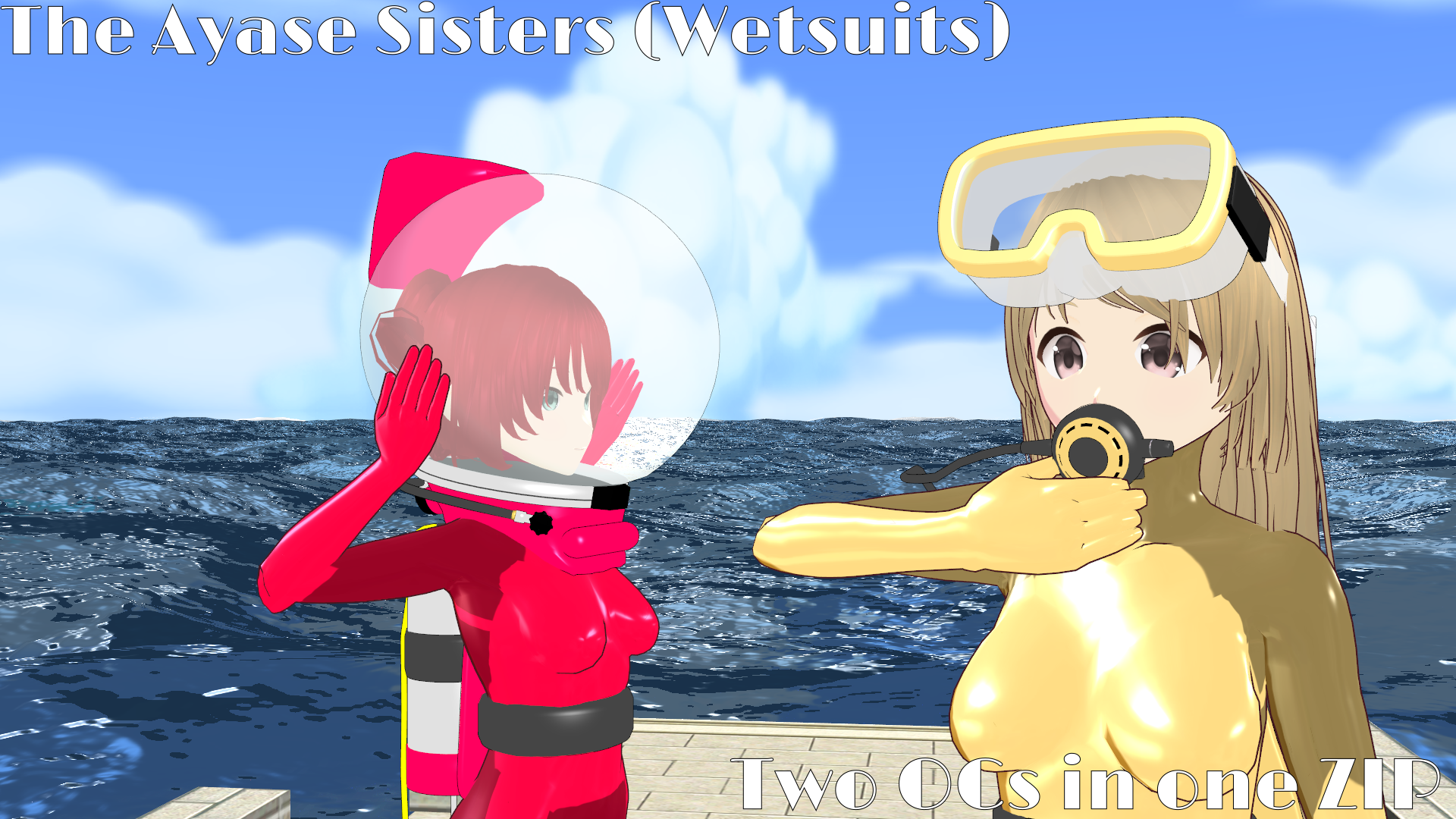 MMD Model Release: Wetsuit Ayase Sisters by MonadoBoy16 on DeviantArt