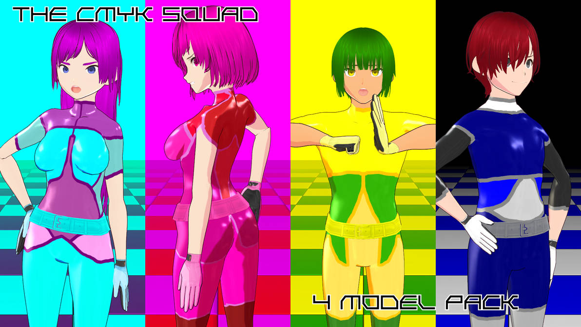 MMD Model Release: The CMYK Squad by MonadoBoy16 on DeviantArt