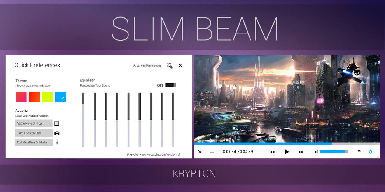 VLC - Slim Beam - White Skin by KryptonSyt on DeviantArt