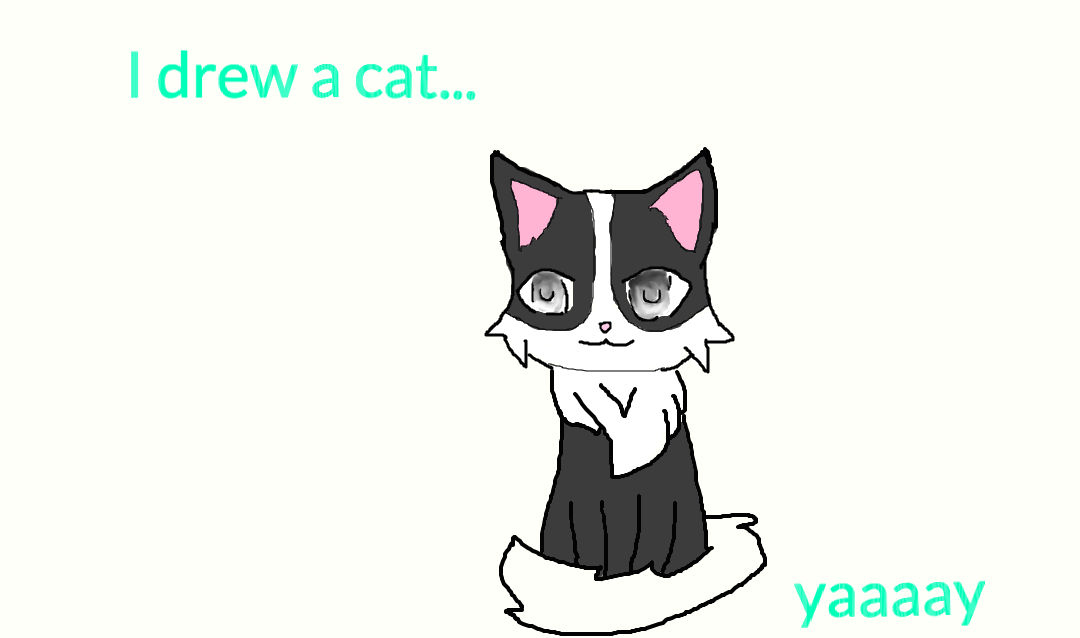 I drew a cat.... yaaaaay.... by AledaTheFoxxy on DeviantArt
