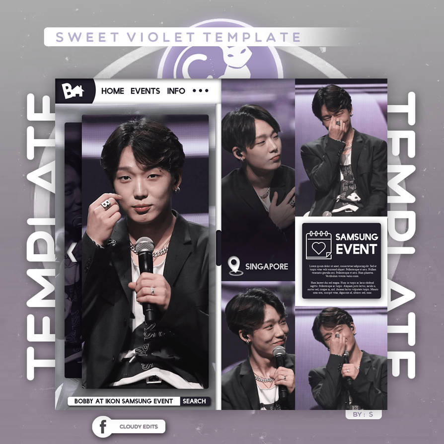 SWEET VIOLET TEMPLATE by cloudyedits by CloudyEdits on DeviantArt