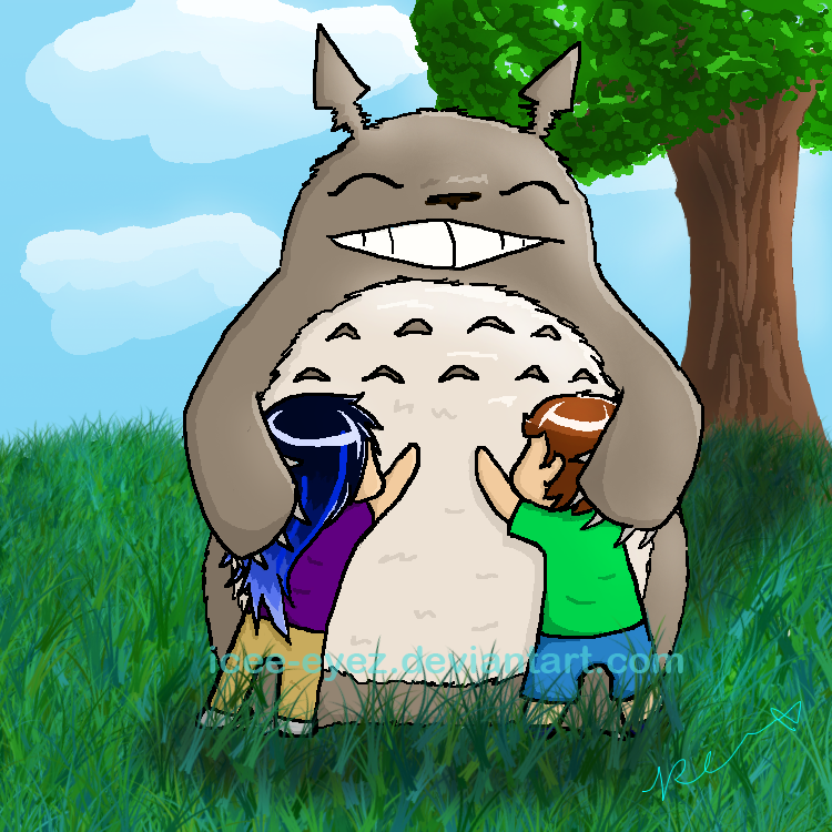 Totoro Hugs by icee-eyez on DeviantArt