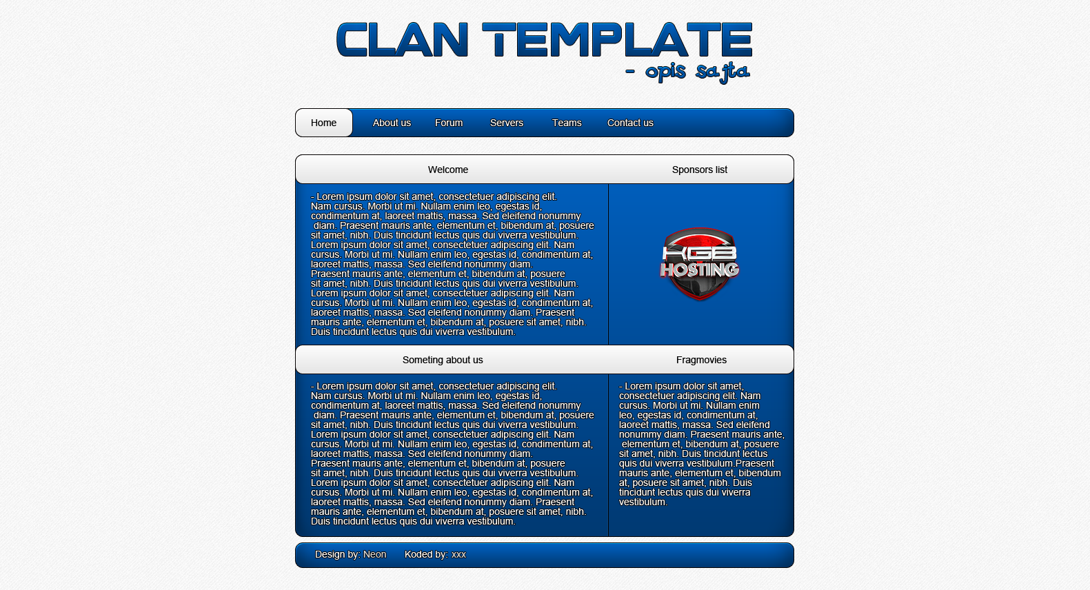 Free Clan Template - by Neon [.PSD] by neondesign123 on DeviantArt