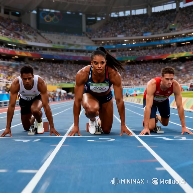 Tall Female Sprinter outruns her male rivals by mutantbird on DeviantArt