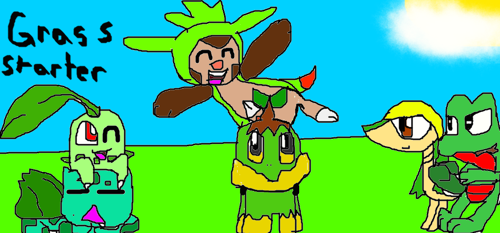 All the Grass Starters by Pokepassin on DeviantArt