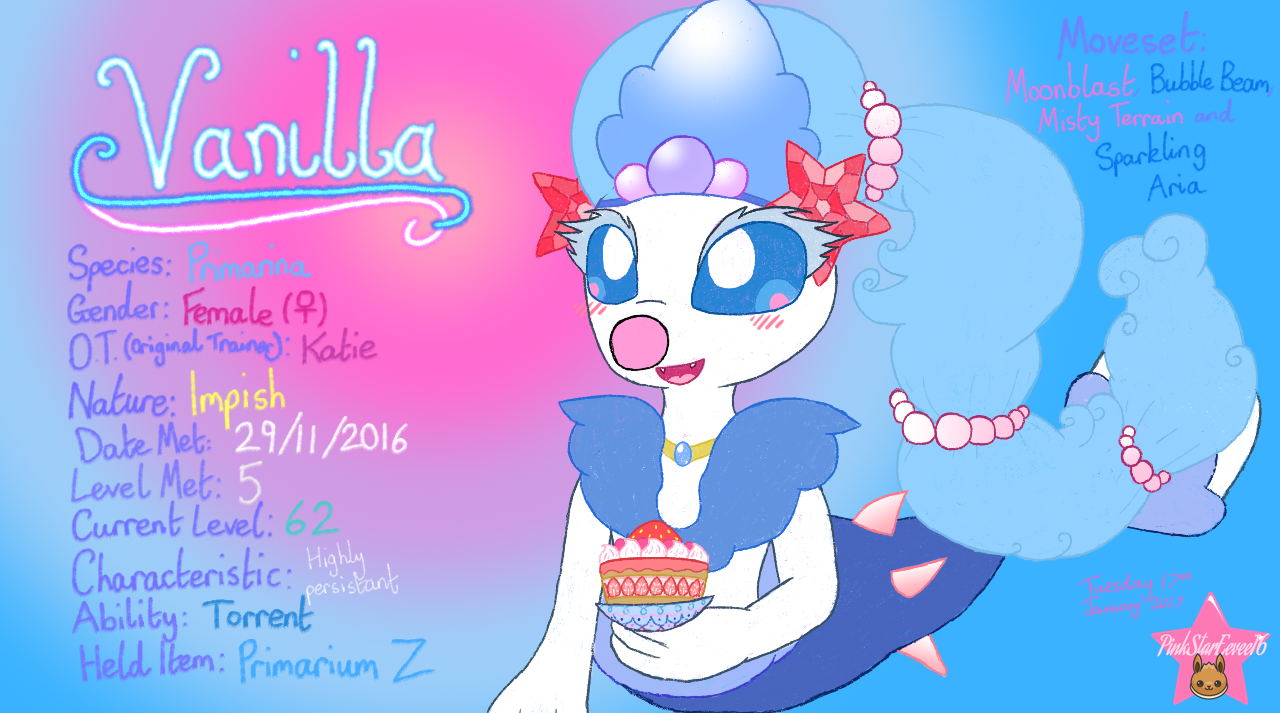 PKMN: Vanilla the Primarina by PinkStarEevee16 on DeviantArt