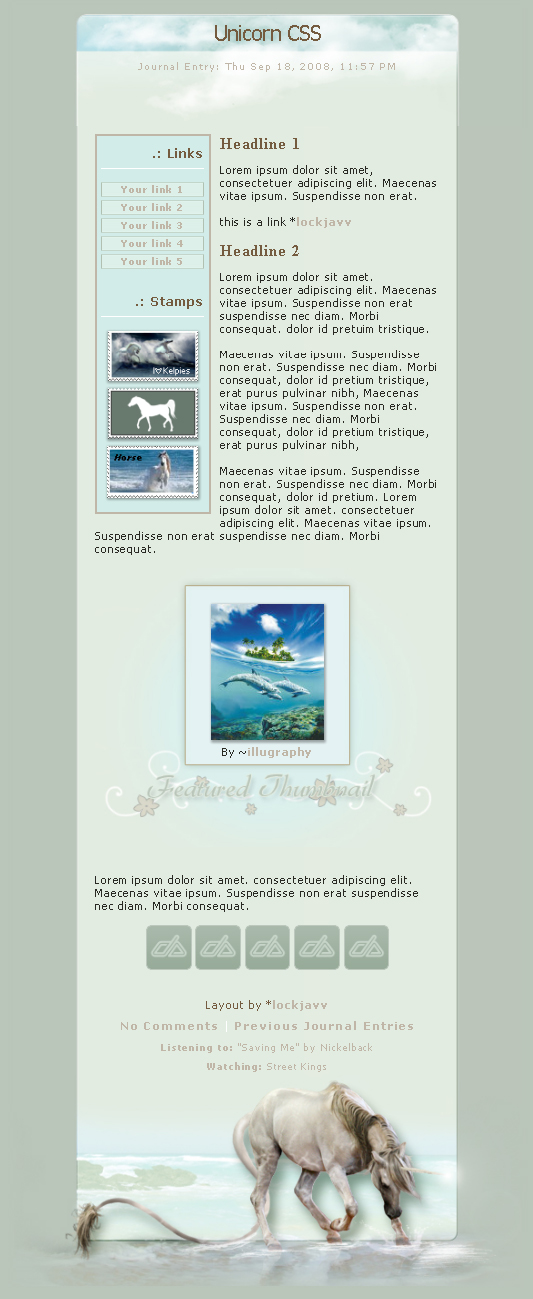 Unicorn CSS by lockjavv on DeviantArt