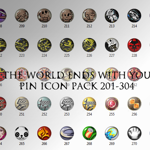 TWEWY Pin Icon Pack 201-304 by articunocc on DeviantArt