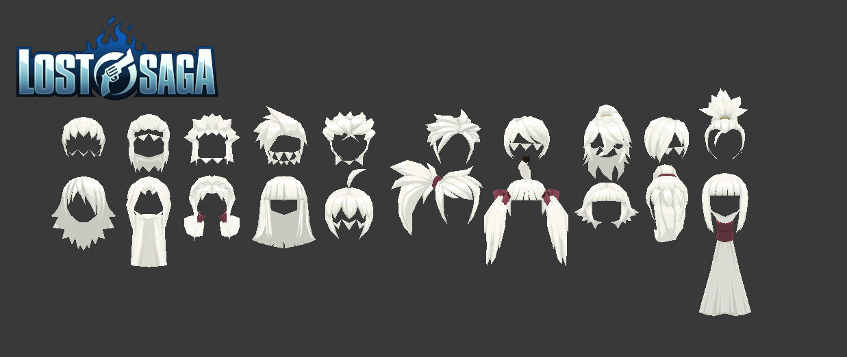 Lost Saga Hair 1 to 10 FBX pack by megaman-gear100 on DeviantArt