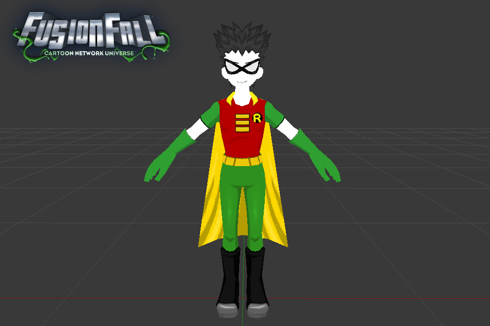 Fusion Fall Custom Robin outfit FBX pack by megaman-gear100 on DeviantArt