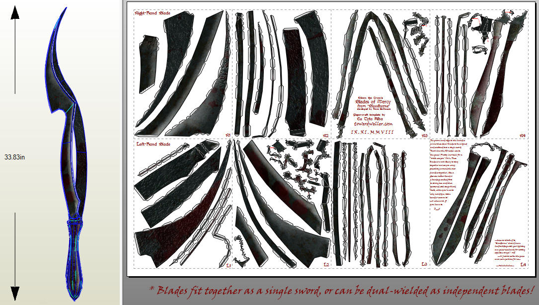 Bloodborne Papercraft - Blades of Mercy by EuTytoAlba on DeviantArt
