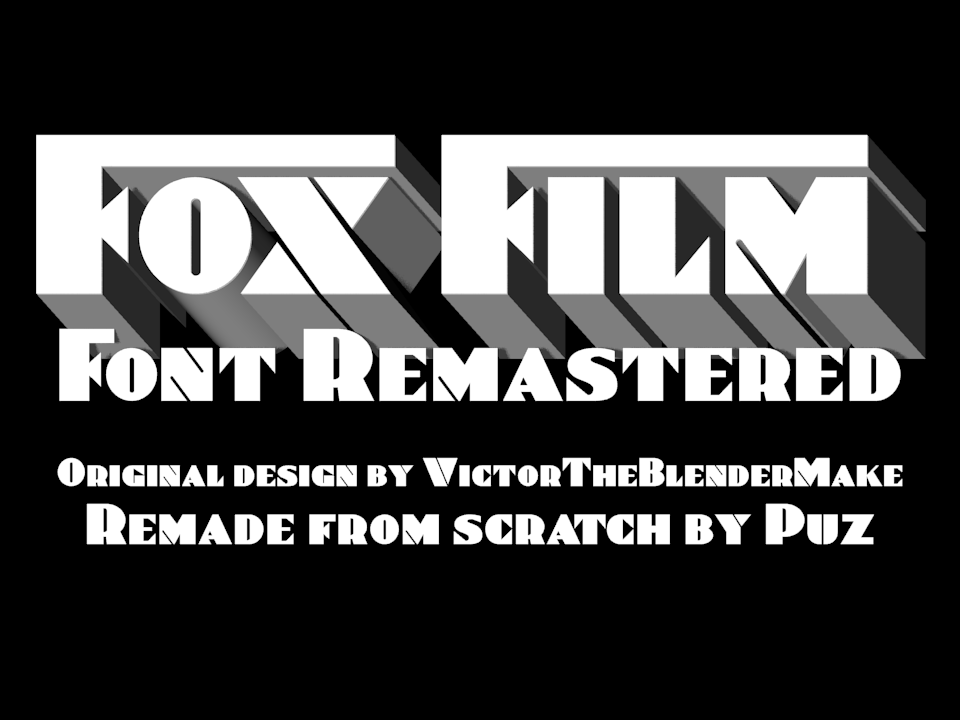 Fox Film Font Remastered by PuzzylPiece on DeviantArt