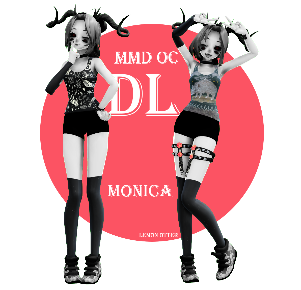 MMD Demon OC Monica DL by LemonOtterMMD on DeviantArt