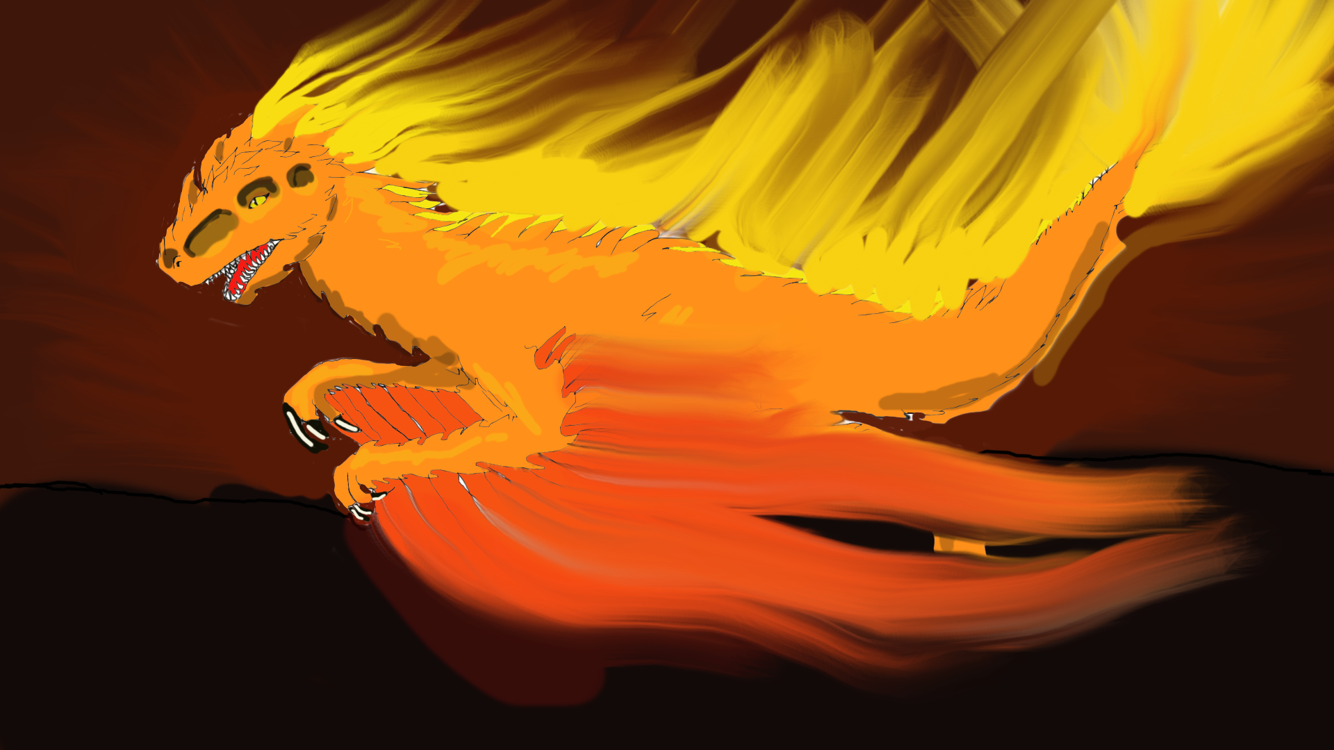 Fire raptor by BadgerHeartRavenfang on DeviantArt