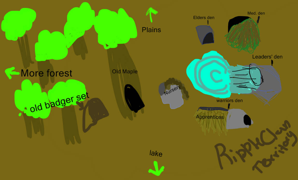 Map of Rippleclan territory by Roseqalaxy on DeviantArt
