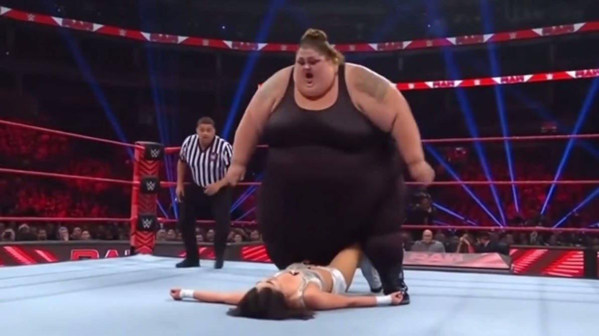 Gigantic woman just flattens jobber by BigSquasher on DeviantArt