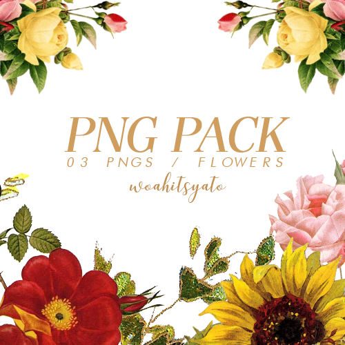 PNG PACK OO1 + FLOWERS by woahitsyato on DeviantArt