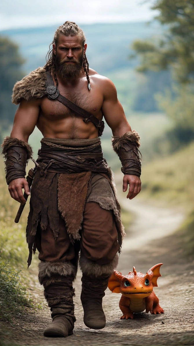 Barbarian and Dragon 002 by Eclyom on DeviantArt