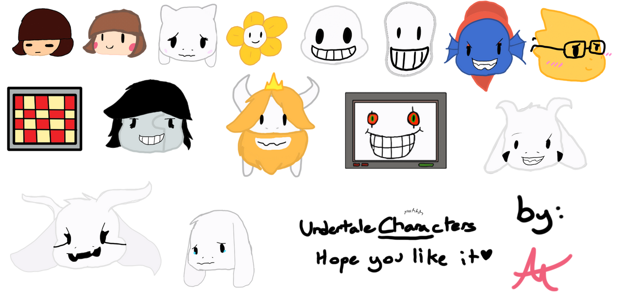 UnderTale Characters by MoontheNightwing on DeviantArt