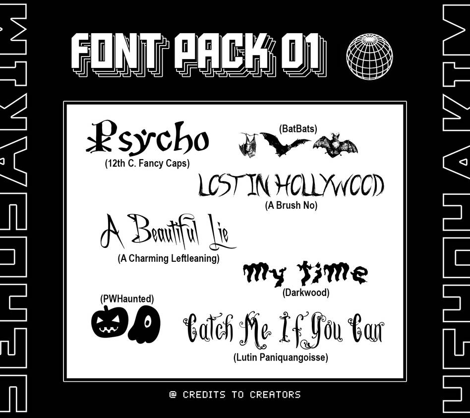 #01 FONT PACK: HALLOWEEN by shitceif on DeviantArt