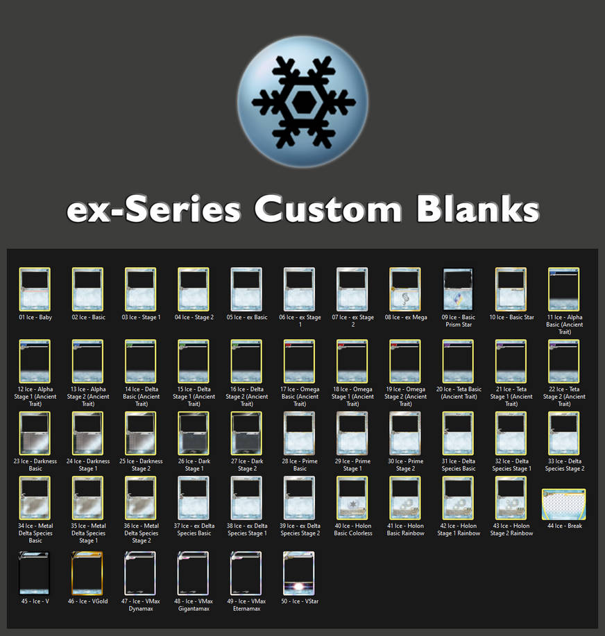 ex-Series Custom Blanks (Ice Type) by Xtuart on DeviantArt