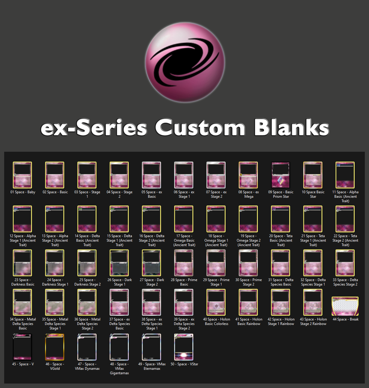 ex-Series Custom Blanks (Space/Cosmic Type) by Xtuart on DeviantArt