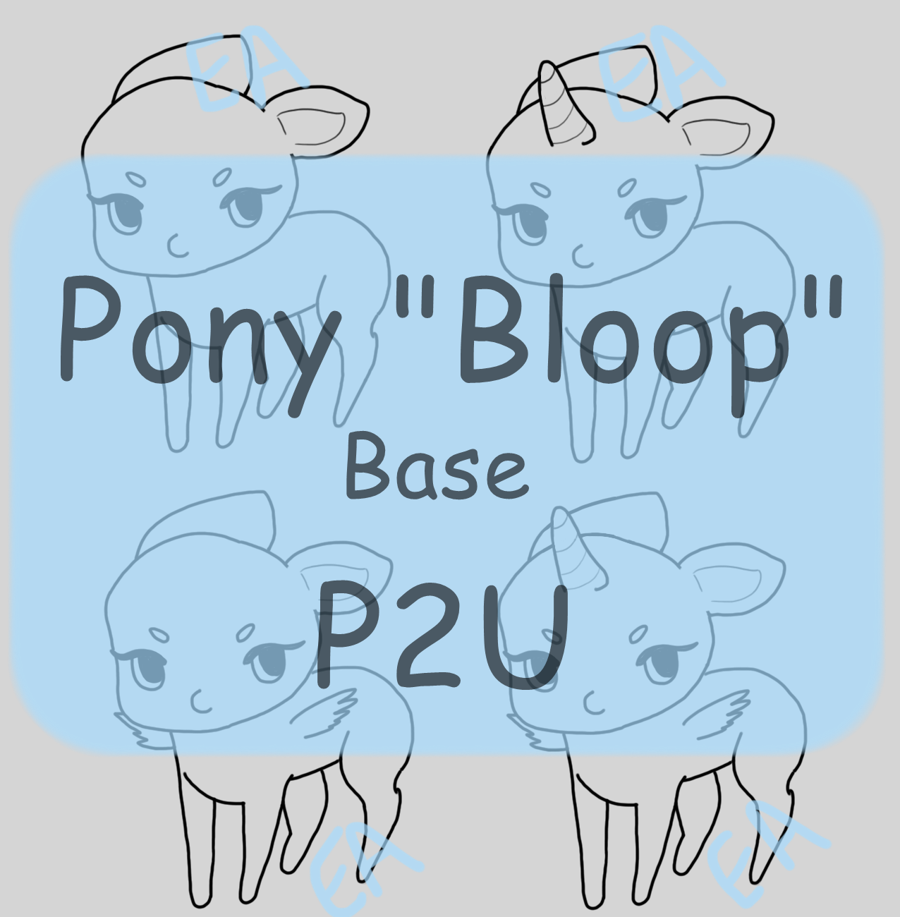 P2U Adoptable Pony Bloop Base by EuropaAstronaut on DeviantArt