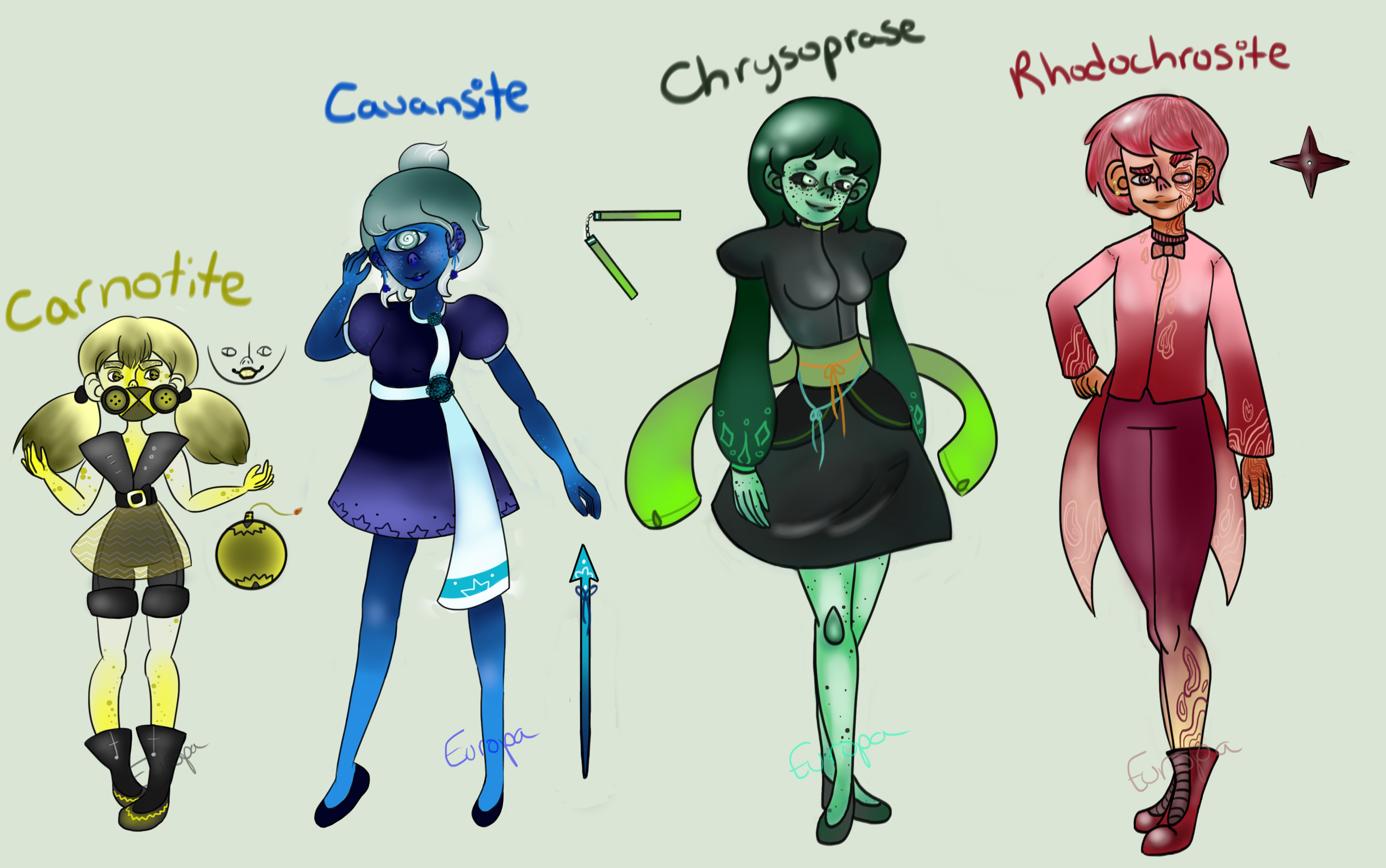 My Gemsona OCs by EuropaAstronaut on DeviantArt