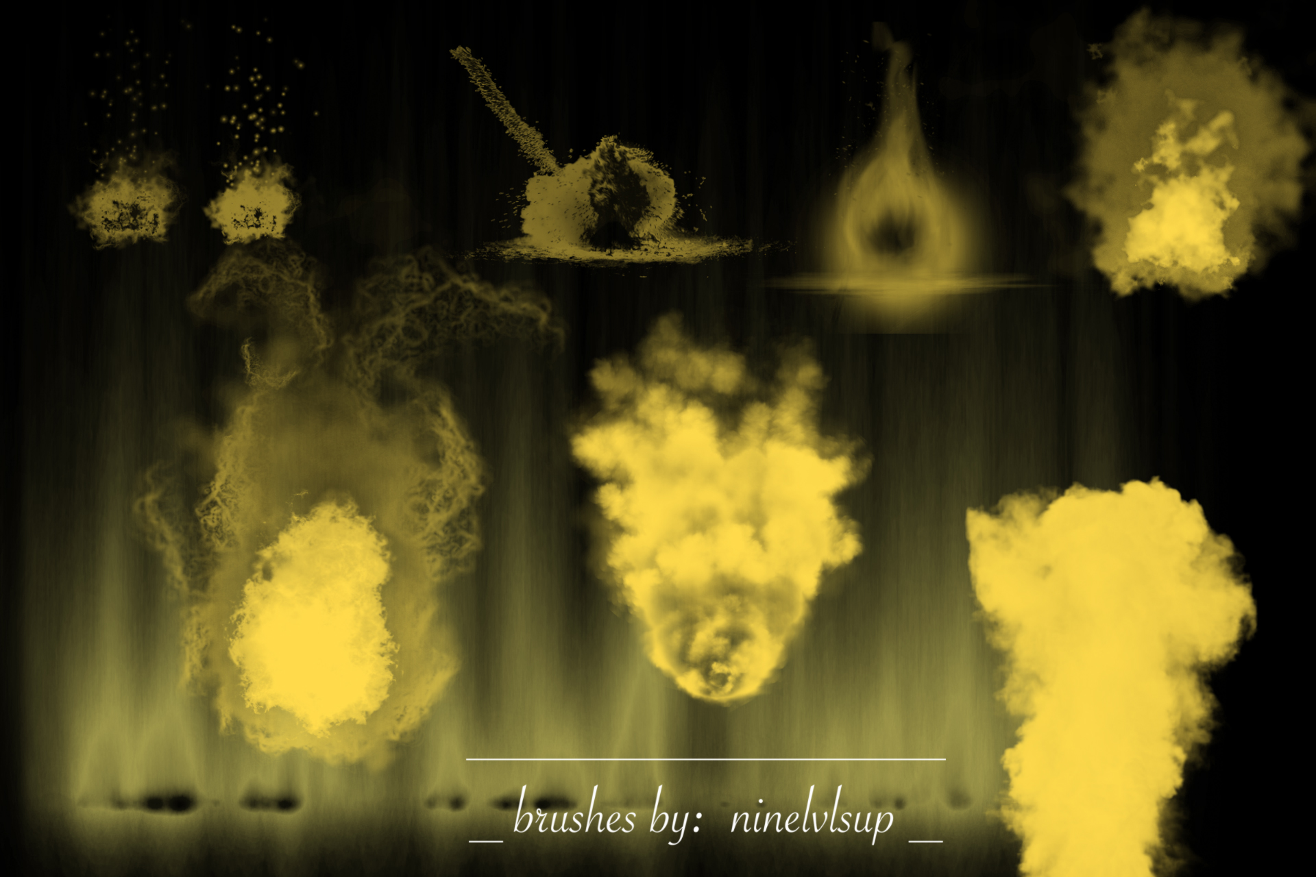 Smoke and Fire Brushes by ninelvlsup on DeviantArt