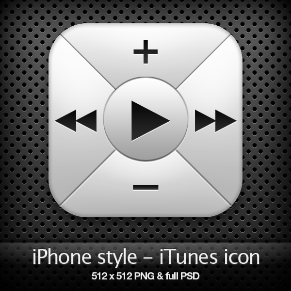 iPhone style - iTunes icon by YaroManzarek on DeviantArt