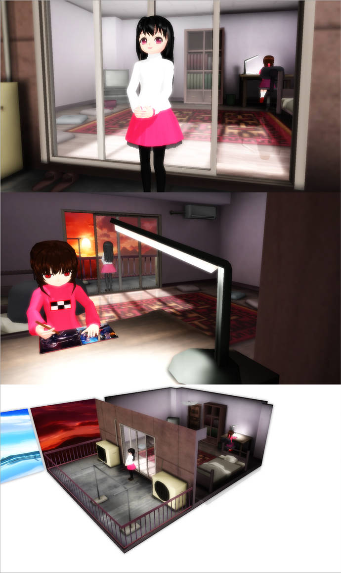 Madotsuki room updated DL by kaahgome on DeviantArt