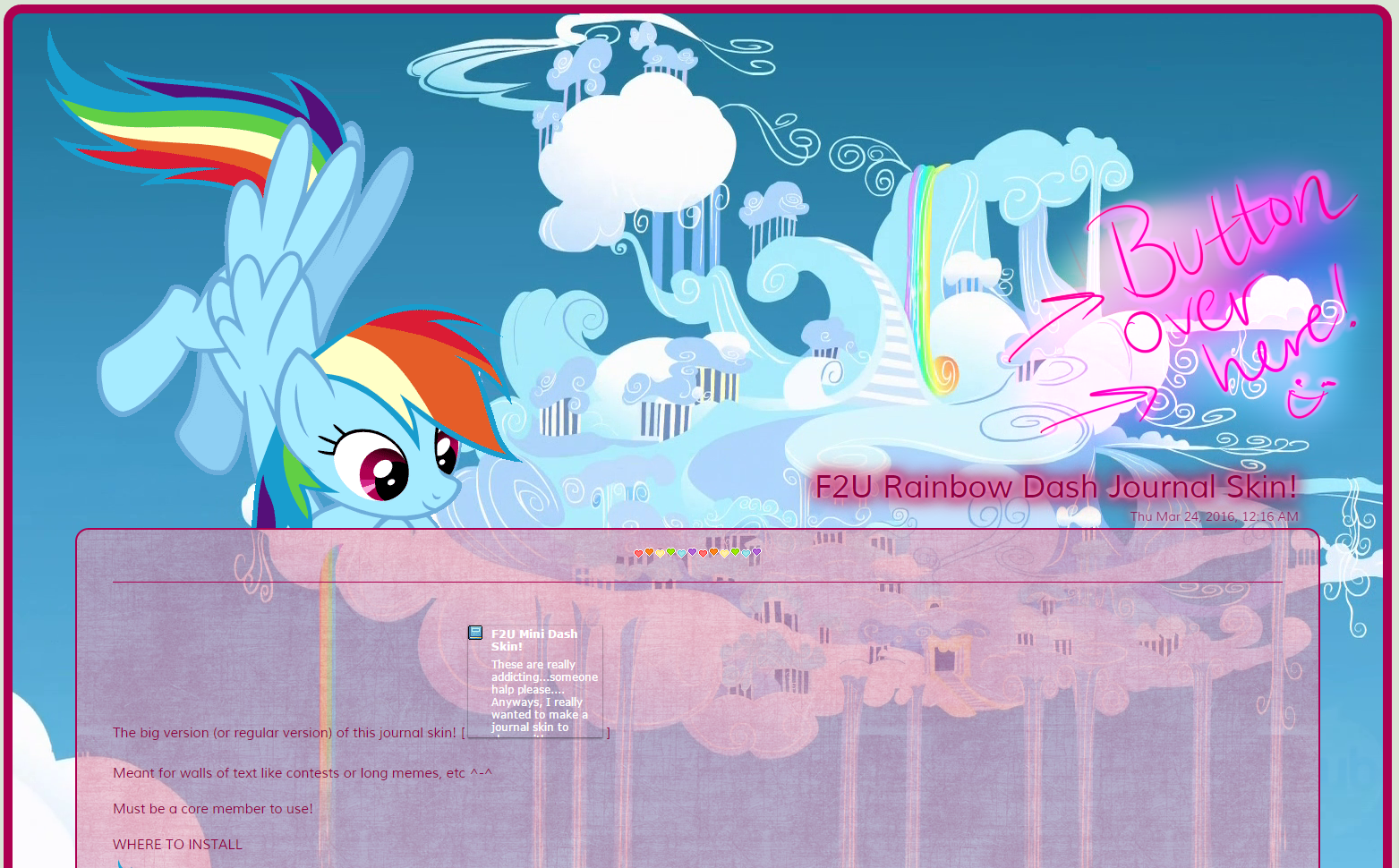 F2U Rainbow Dash Journal Skin! by Amous-Anona on DeviantArt
