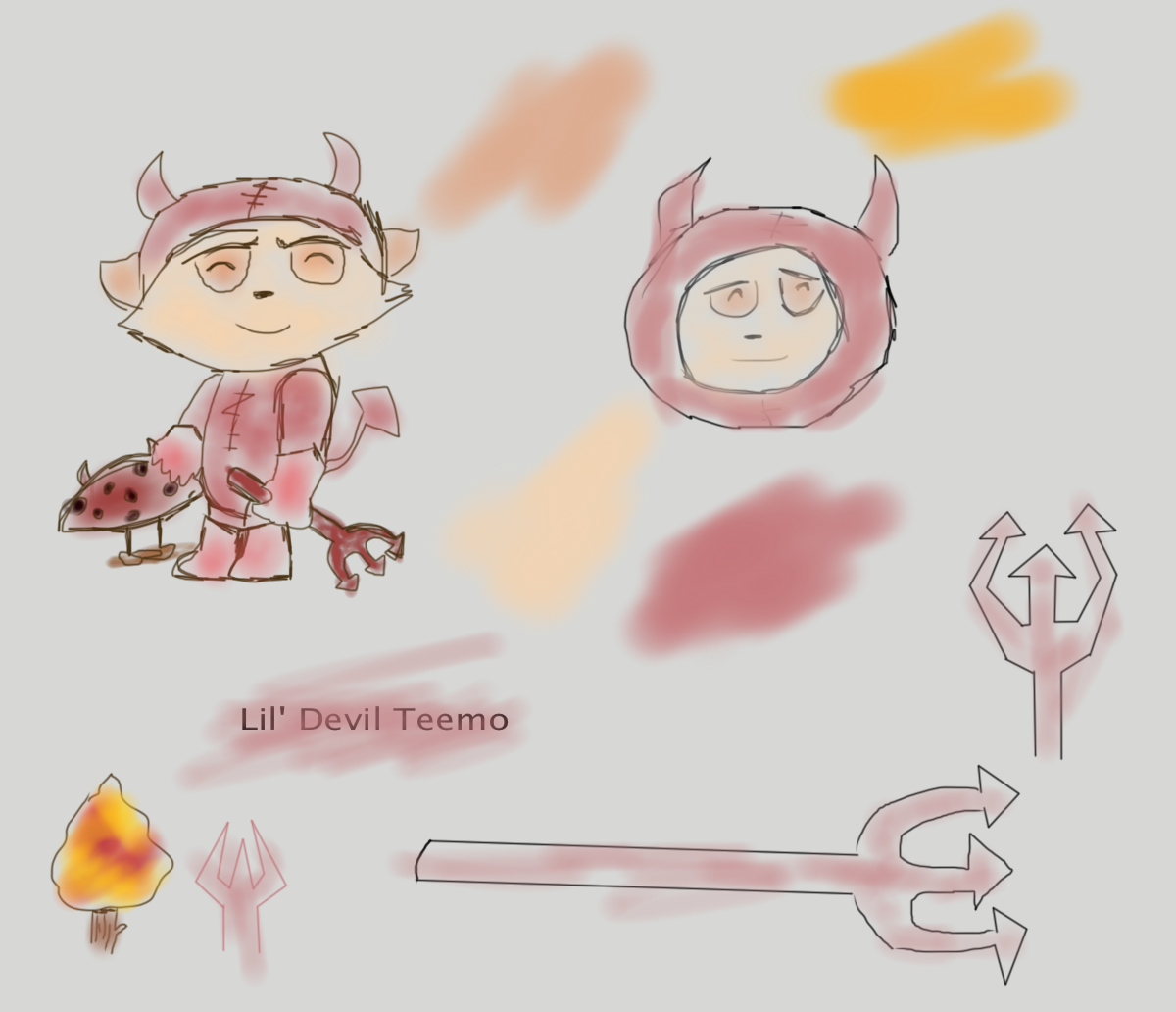 Lil' Devil Teemo Skin (LoL) (Concept Art) by ShinyToes20 on DeviantArt