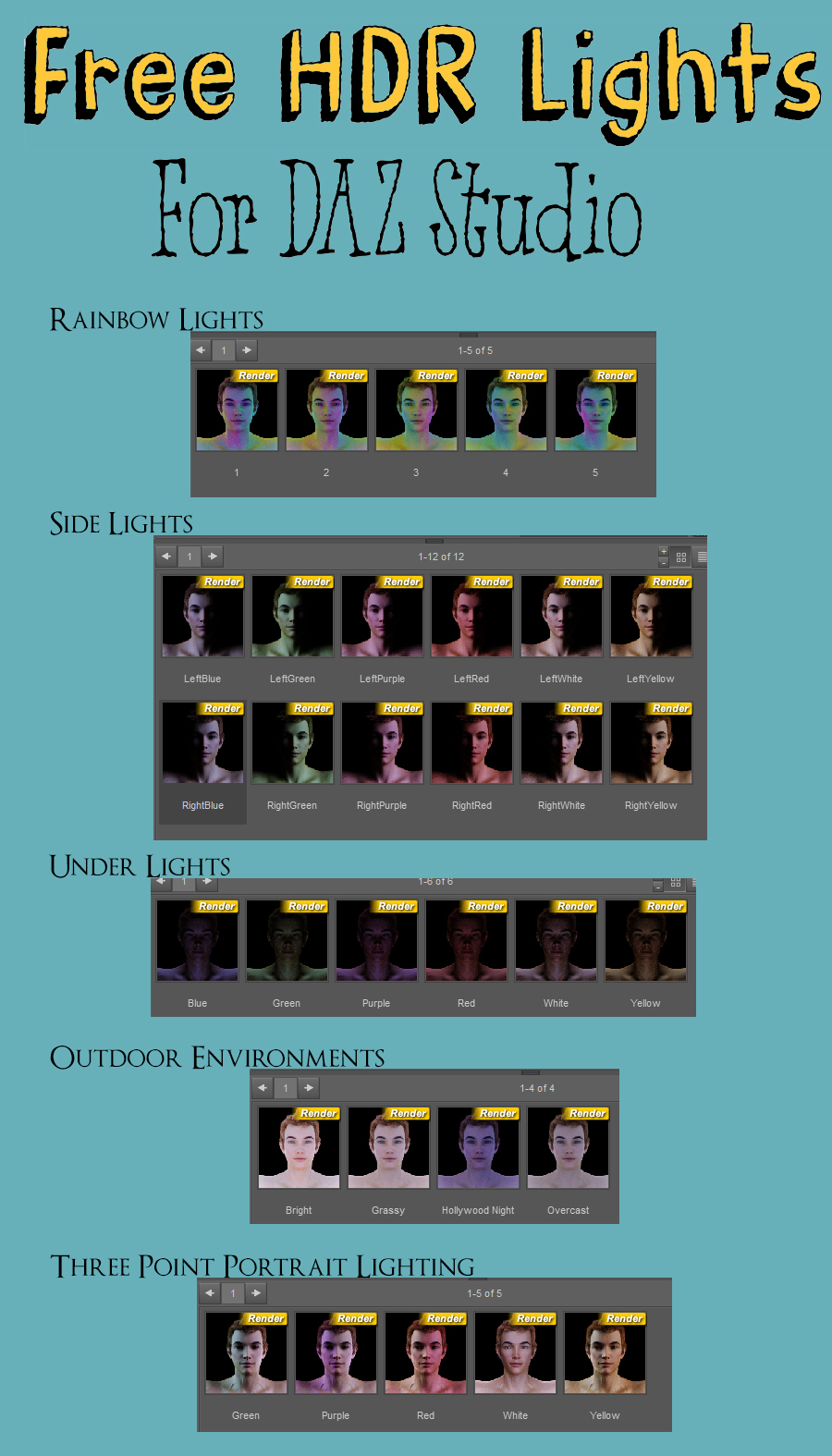Free DAZ3D HDR Lights by chrisryder123 on DeviantArt