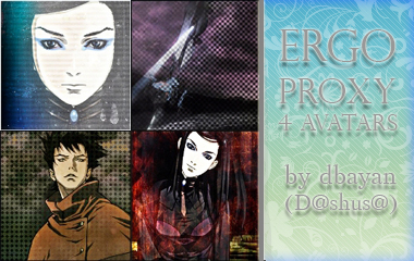 Ergo Proxy avatars set by dbayan on DeviantArt