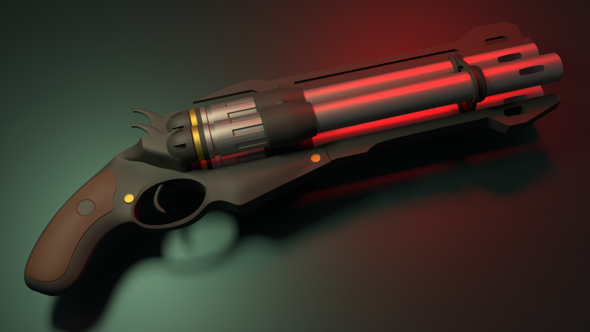 Triple Barrel Revolver