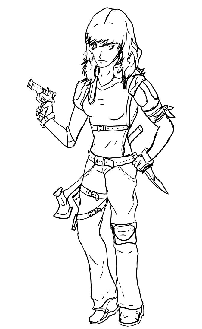 Female Survivor Pose 1 by ziggieice on DeviantArt