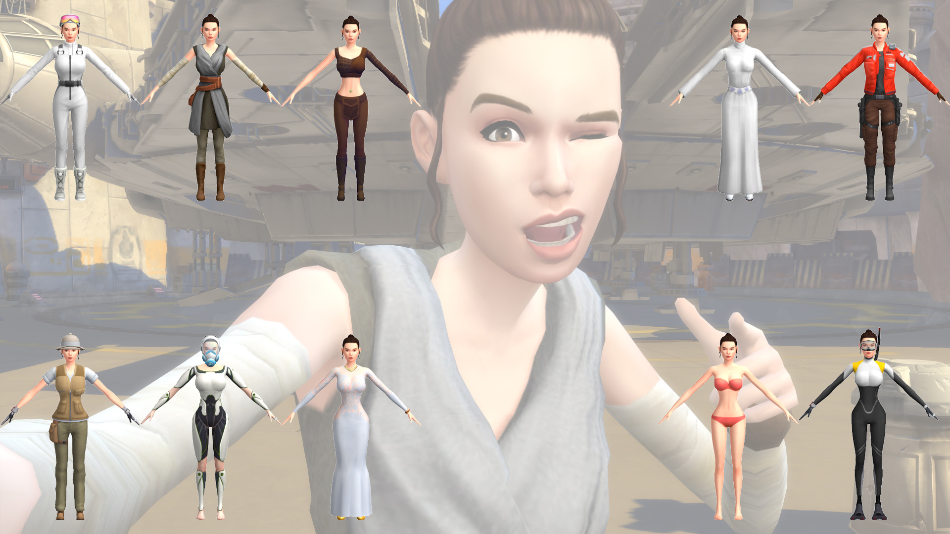 6500NYA's XPS Sims 4 Rey Palpatine Pack by 6500NYA on DeviantArt