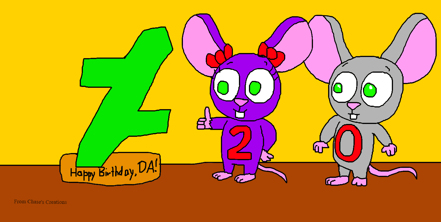 Happy 20th Birthday, Deviantart! by ChasesCreations on DeviantArt