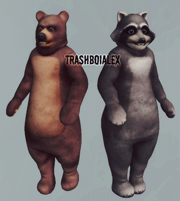 [XPS] Sims 4 Raccoon and Bear Suit by TrashBoiAlex on DeviantArt