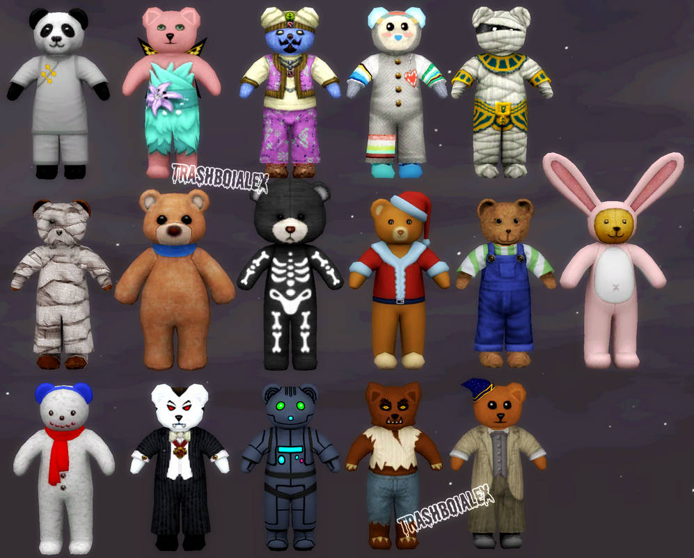 [XPS] Sims 3 Teddy Bears by TrashBoiAlex on DeviantArt