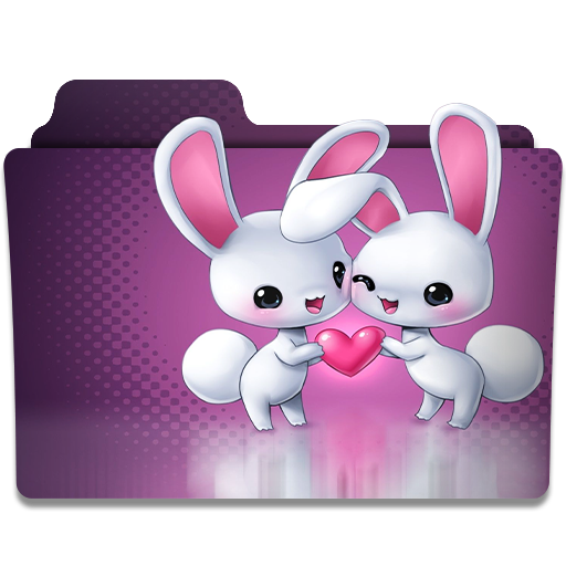 Bunny Folder Icon by akila550 on DeviantArt