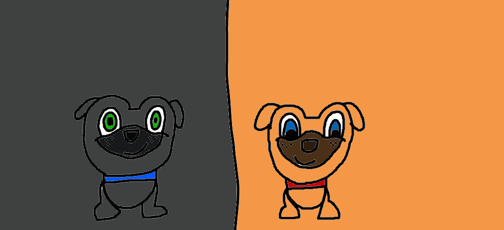 Bingo and Rolly by Drewthethomasfan on DeviantArt