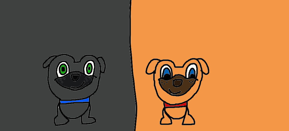 Bingo and Rolly by Drewthethomasfan on DeviantArt