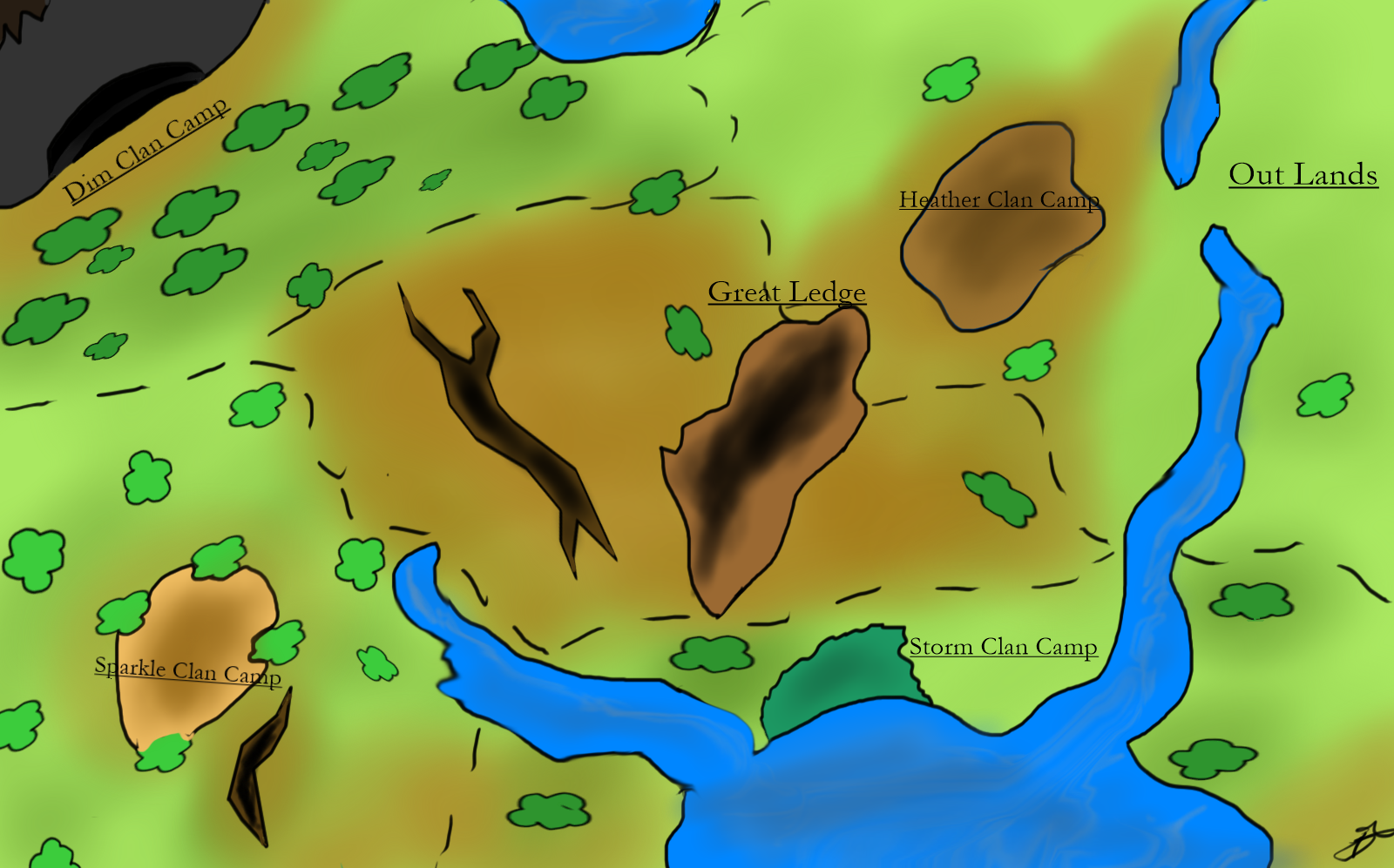 Warriors Fanfic Map by Cookiedough101 on DeviantArt