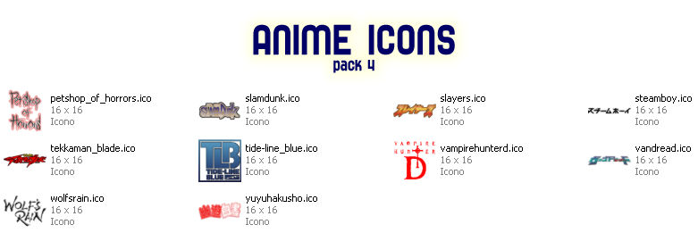 Anime Icons - Pack 4 by wevenezuela on DeviantArt