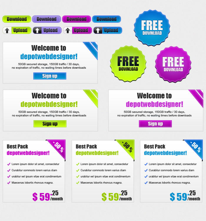 WEB 2.0 buttons by webodream on DeviantArt