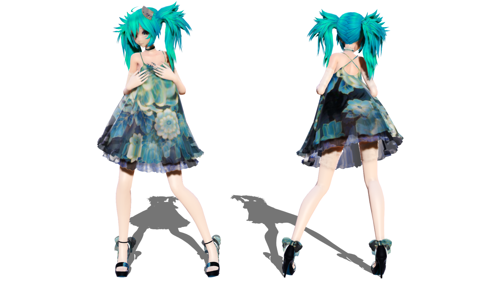 Model DL - TDA Night Dress Miku by elina002 on DeviantArt