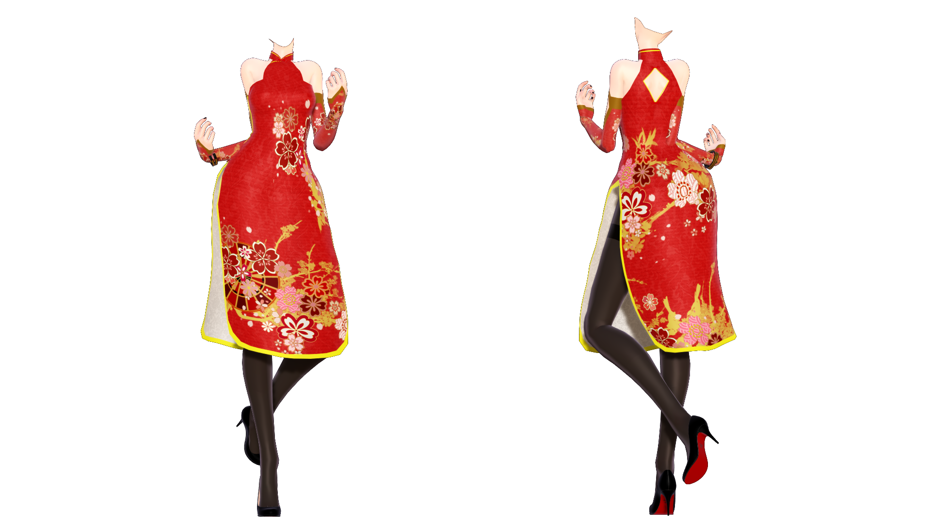 Model DL - TDA Elegant Qipao base by elina002 on DeviantArt